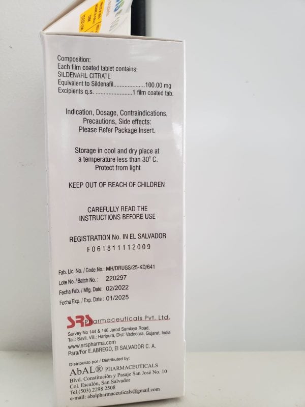 ARCIS SILDENAFIL 100 MG x 100 TABLETS - EL SALVADOR EXPRESS SHOP