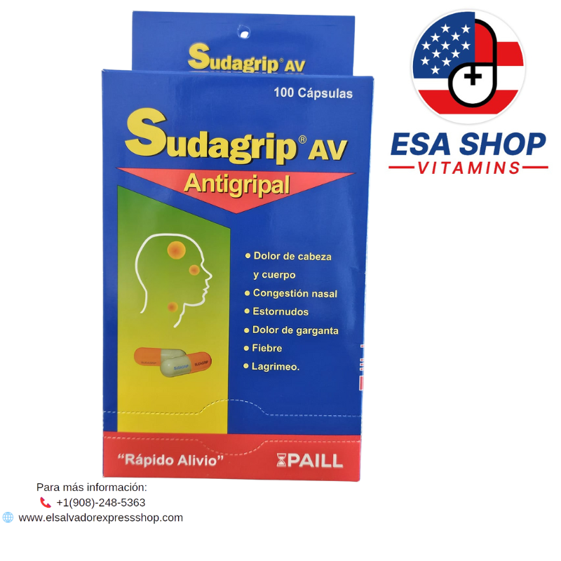 SUDAGRIP ANTIGRIPAL X 100 CAPSULAS - ESA SHOP VITAMINS