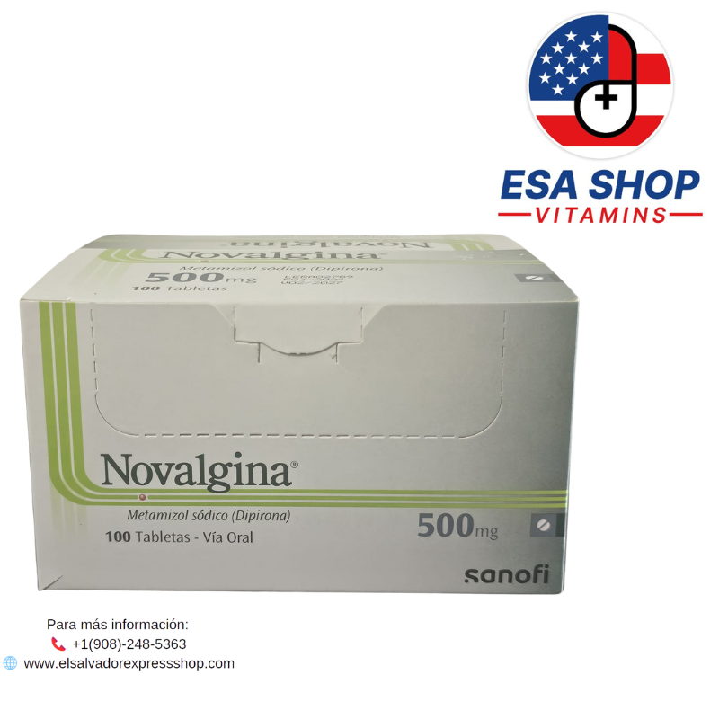 NOVALGINA 500MG X 100 TABLETAS - ESA SHOP VITAMINS