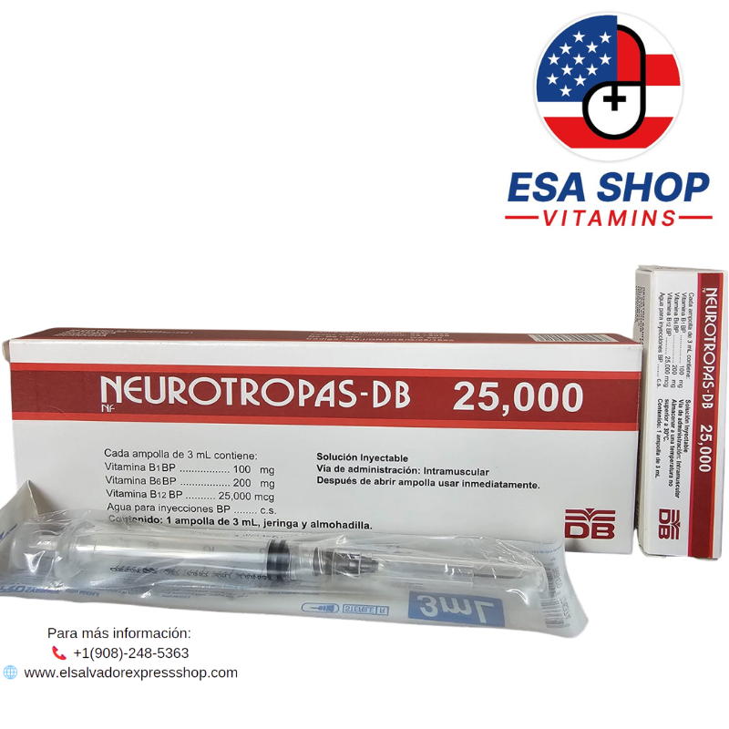 NEUROTROPAS 25000 X 1 INYECCIÓN - ESA SHOP VITAMINS