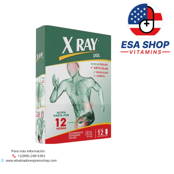 X RAY DOL- 12 TABLETAS - ESA SHOP VITAMINS